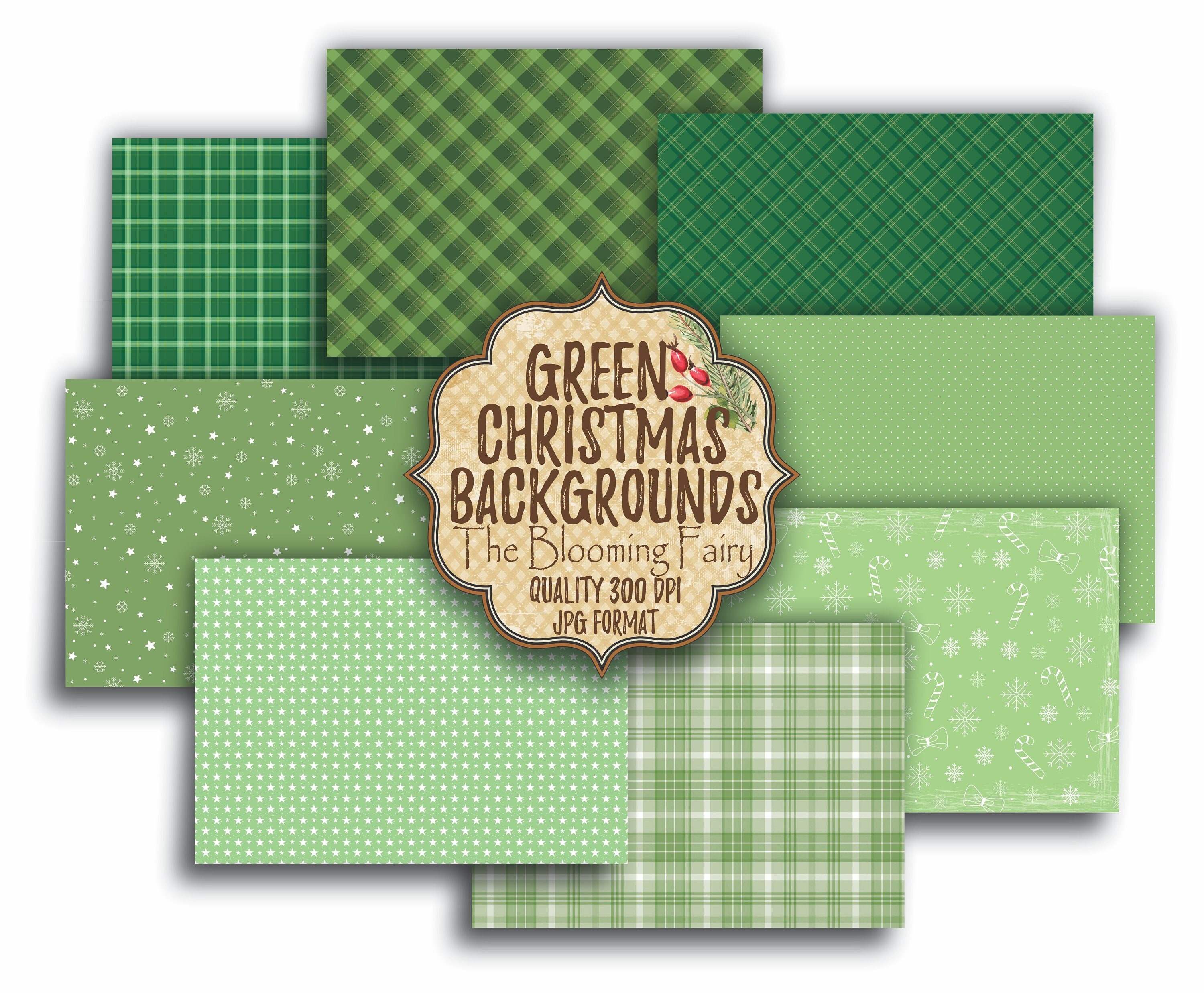 Vintage Green Christmas Backgrounds, Christmas Papers, Retro Christmas ...