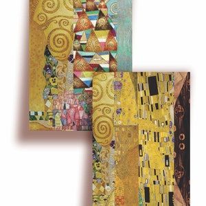 KLIMT Textured Papers, Klimt Collage Papers, Klimt ATC Cards, Klimt ...