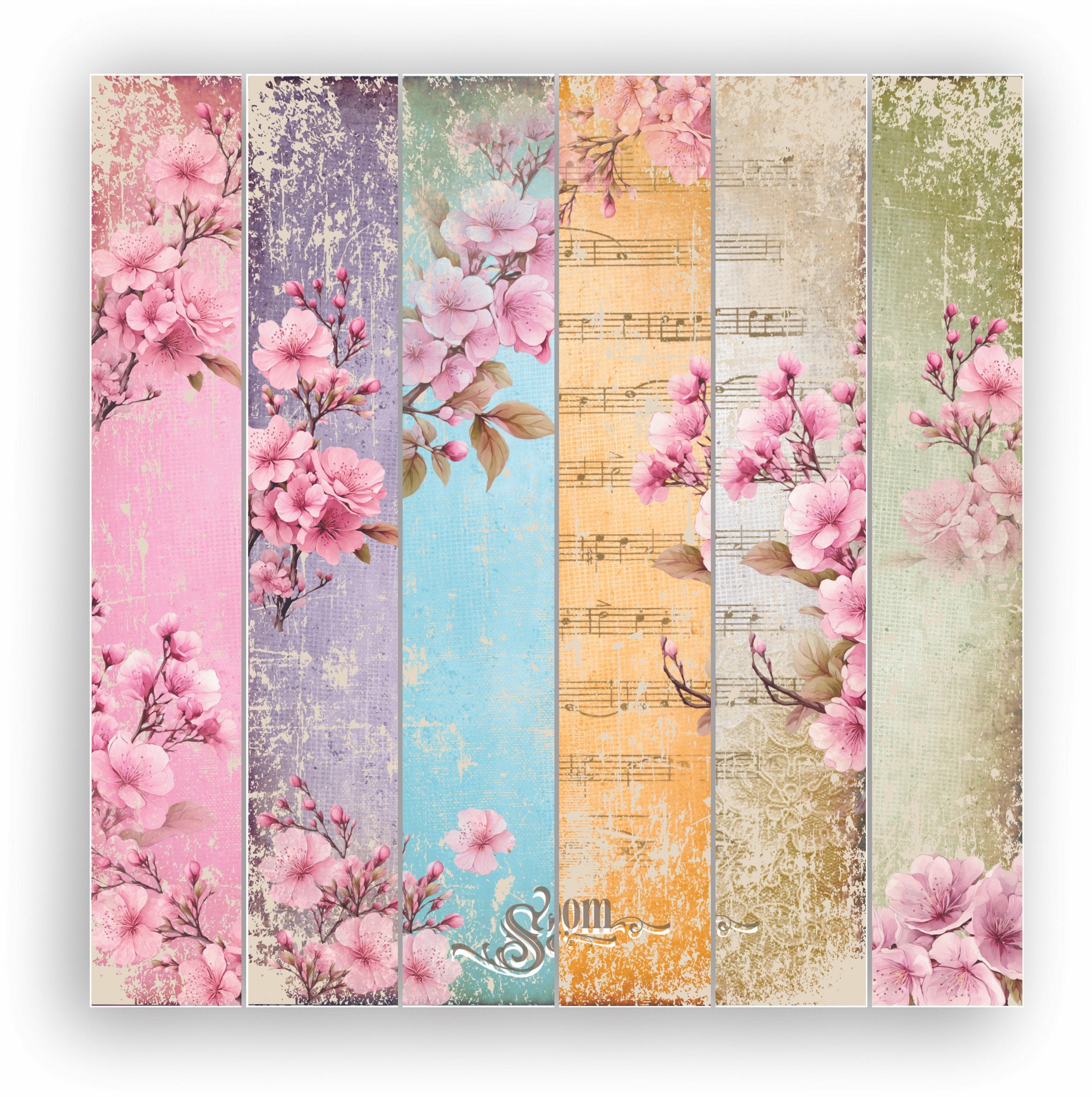 Sakura Bloom Papers, Vintage Spring Journal Papers, Spring Sakura ...
