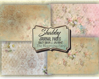 Shabby Digital Paper - Etsy