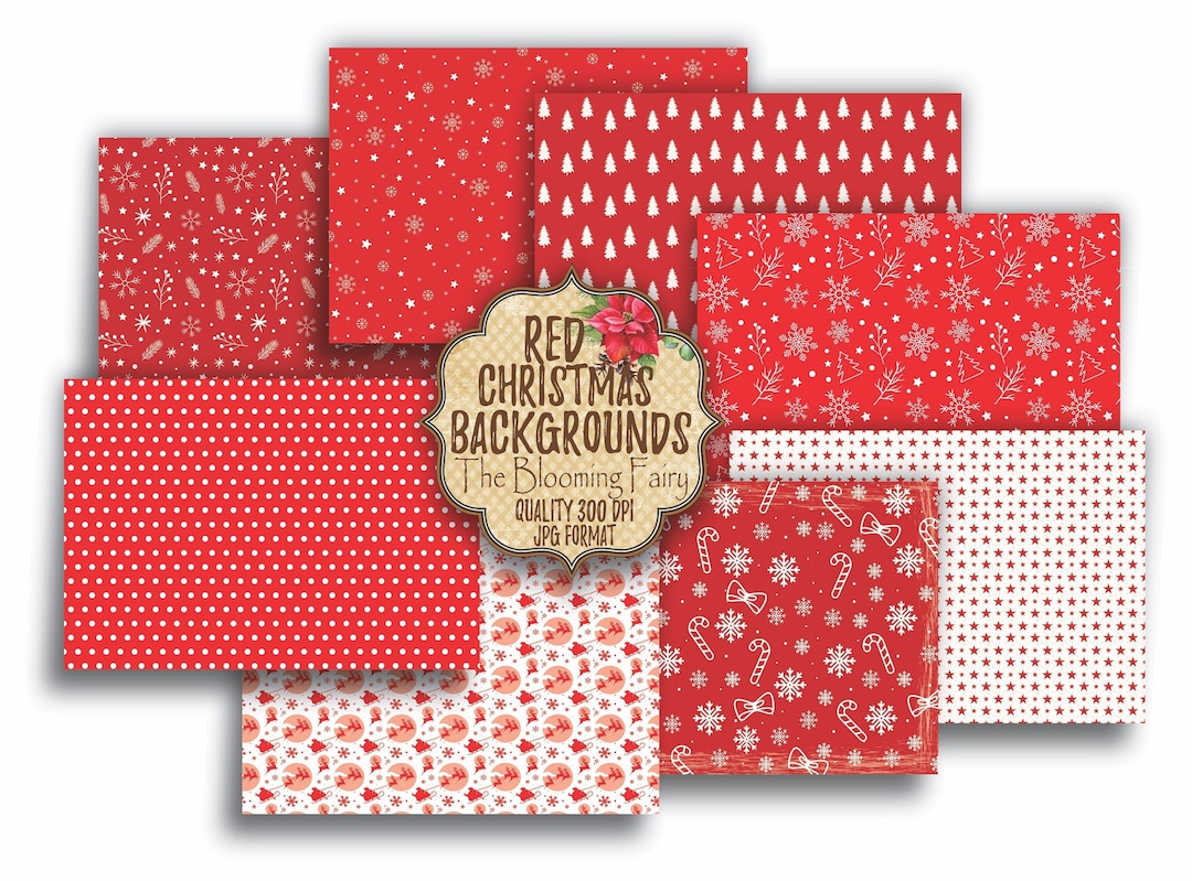 Red Christmas Backgrounds, Christmas in Red Papers, Vintage Christmas ...