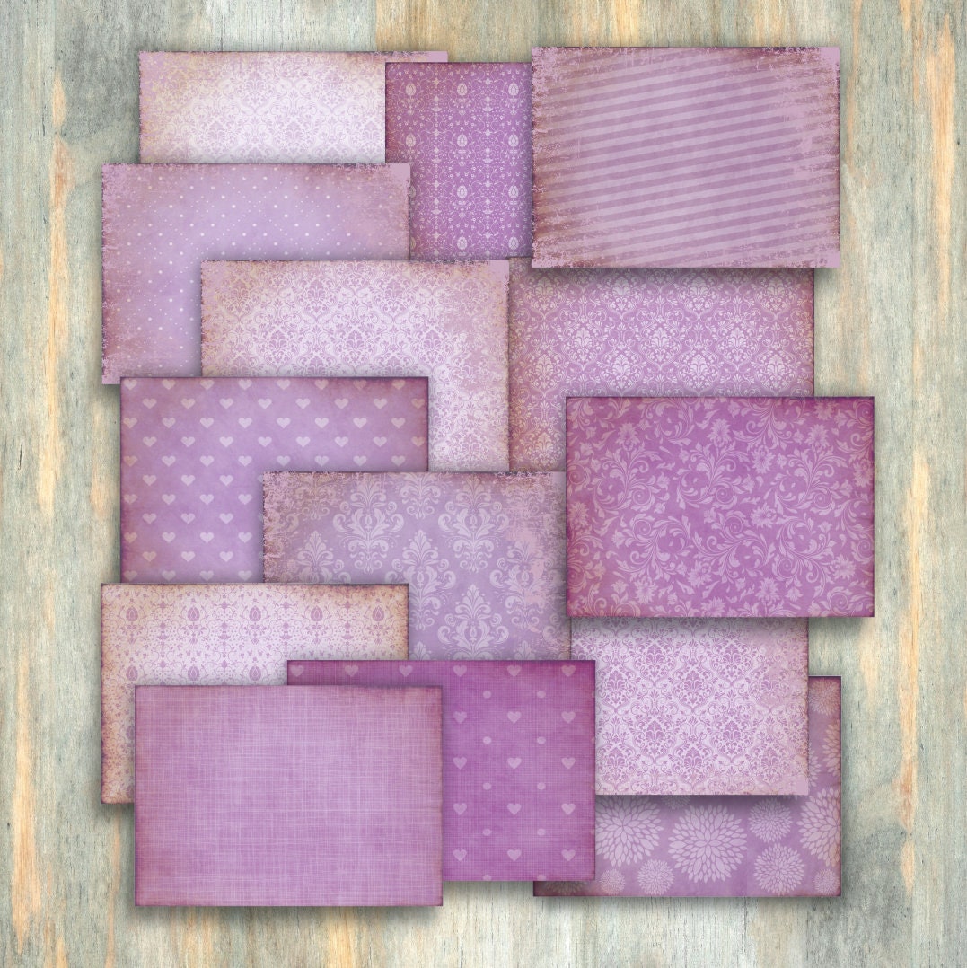 Purple Sunrise Vintage Backgrounds, Shabby Purple Journal Pages, Purple ...