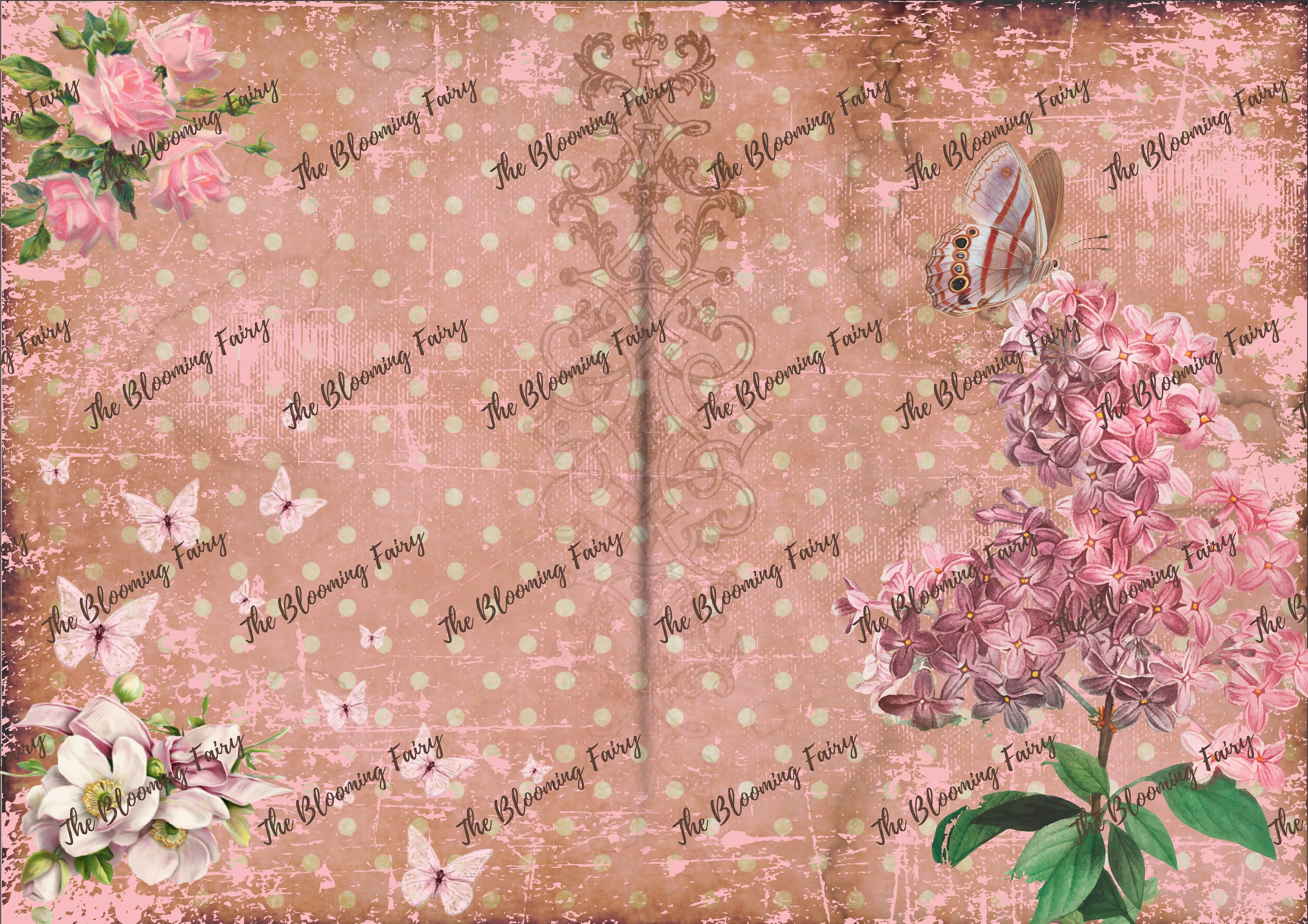 Vintage Junk Journal Pages, Lilac Journal Pages, Grunge Journal Pages ...