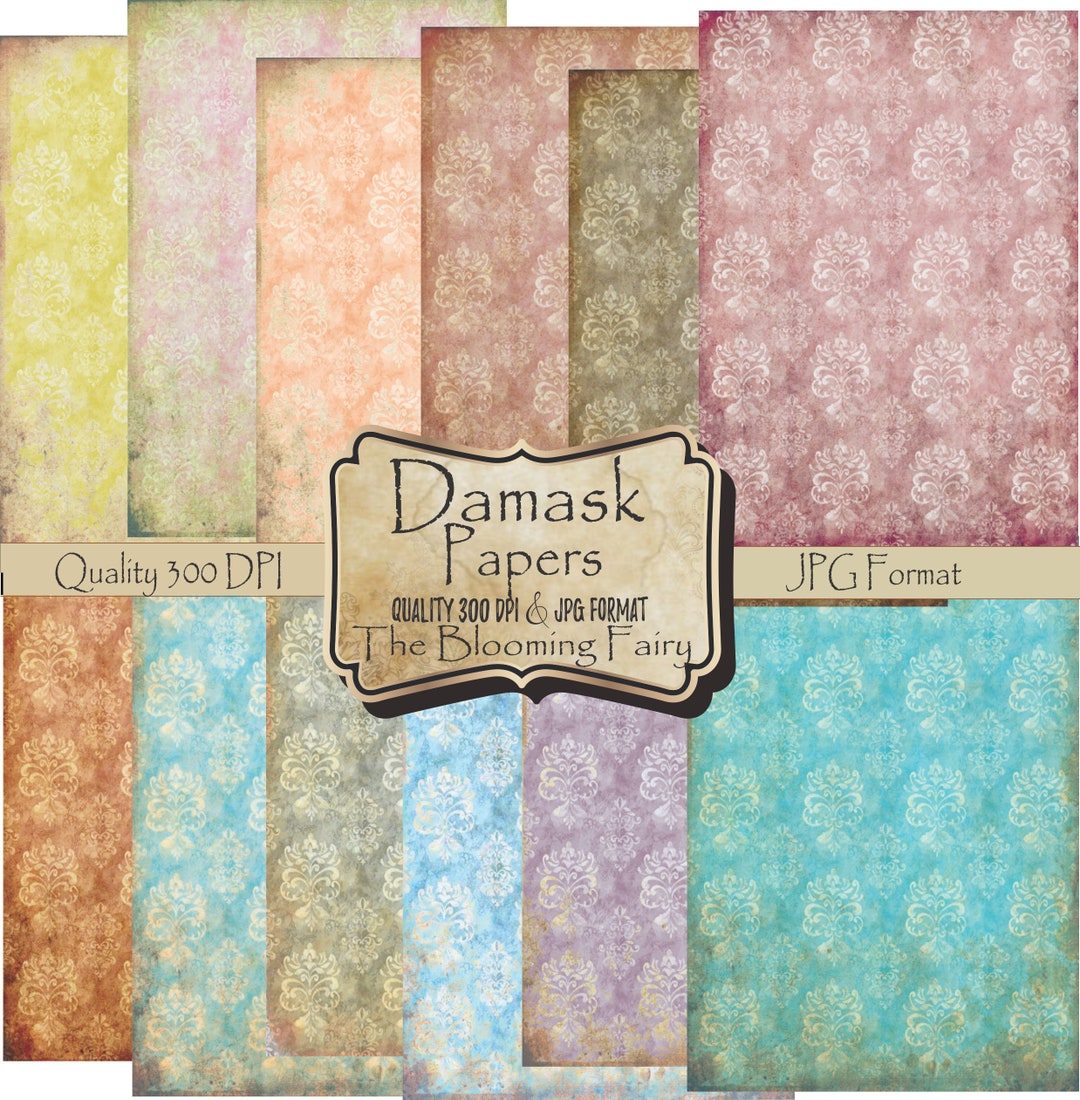 Antique Damask Backgrounds, Damask Papers, Shabby Damask Papers ...