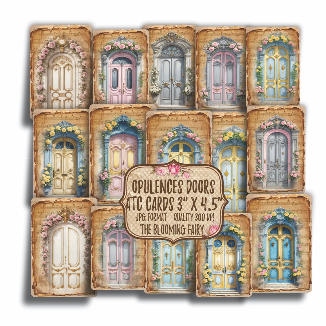 Vintage Doors ATC Cards, Junk Journal Ephemera (digital Download) - Etsy