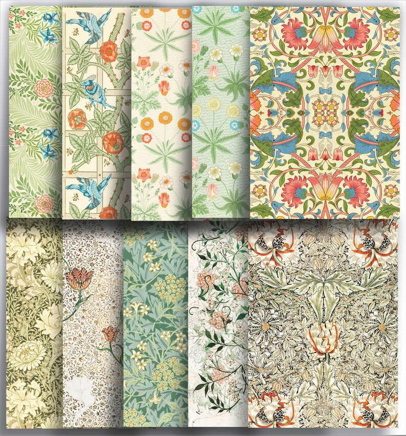 William Morrid Journal Printable, Famous Pattern Journal Papers, Medway ...