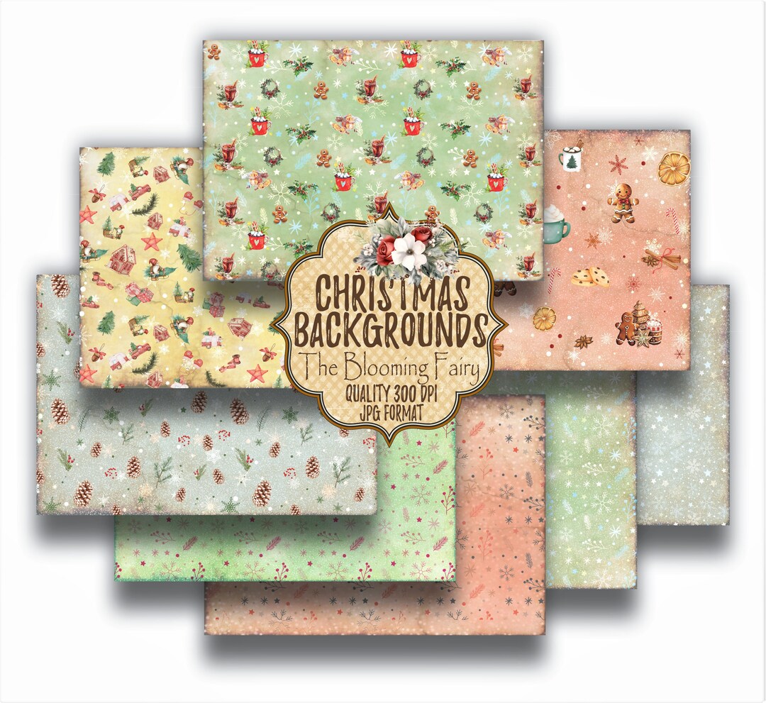 Vintage Christmas Backgrounds, Red Christmas Papers , Christmas ...
