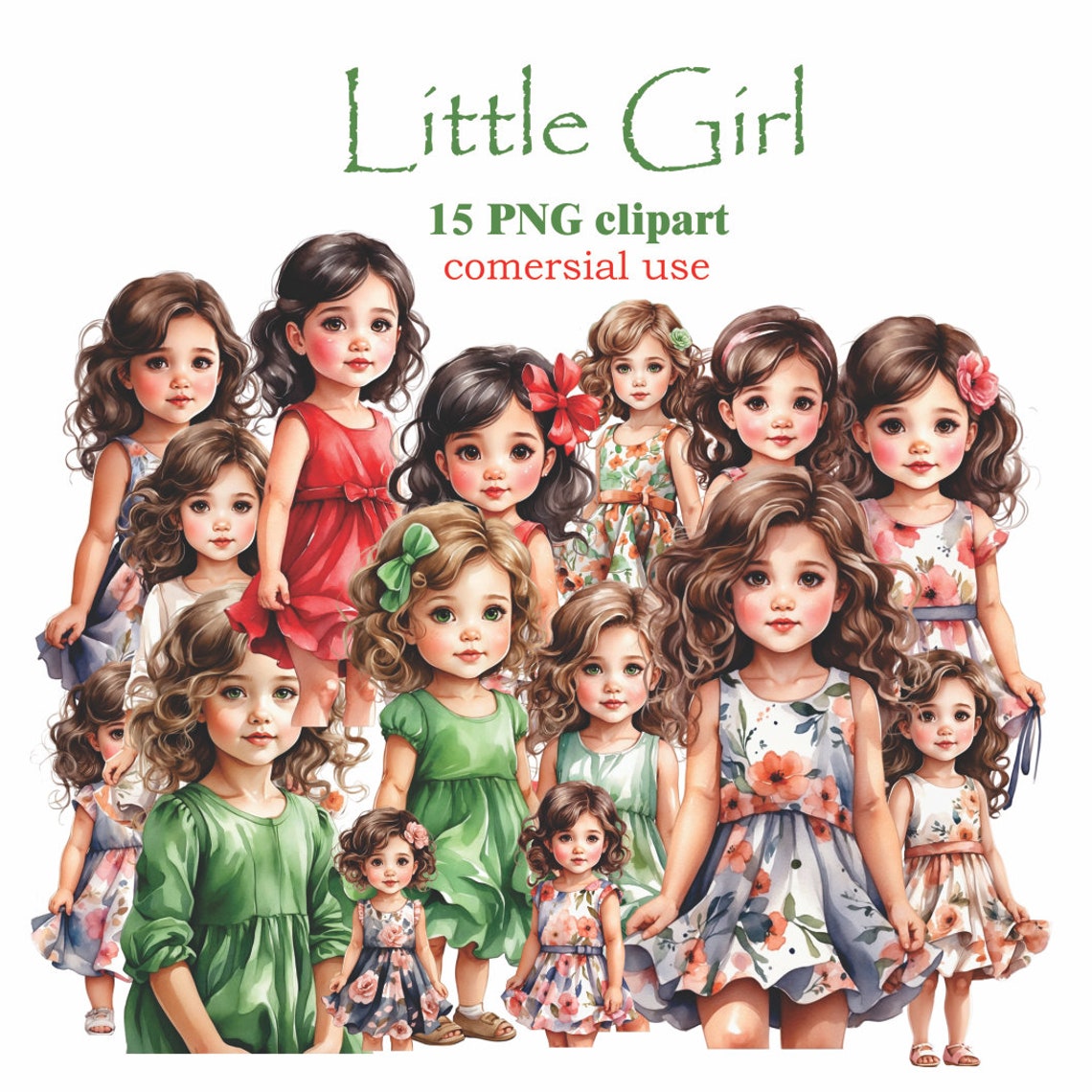 Little Girl Clipart, Little Girls PNG, Little Cute Girls Transparent ...