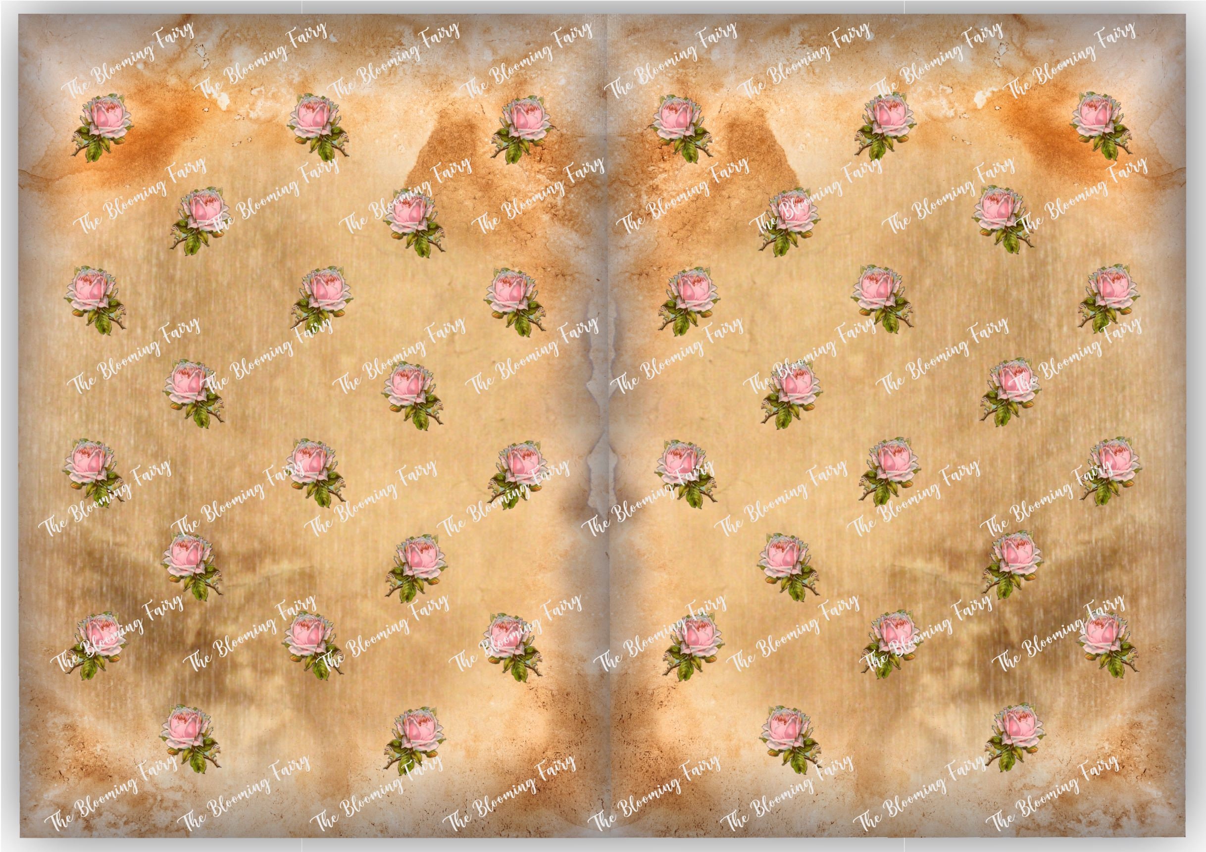 Cover Pages, Victorian Roses Garden, Pink Roses Pages, Vintage Ephemera ...