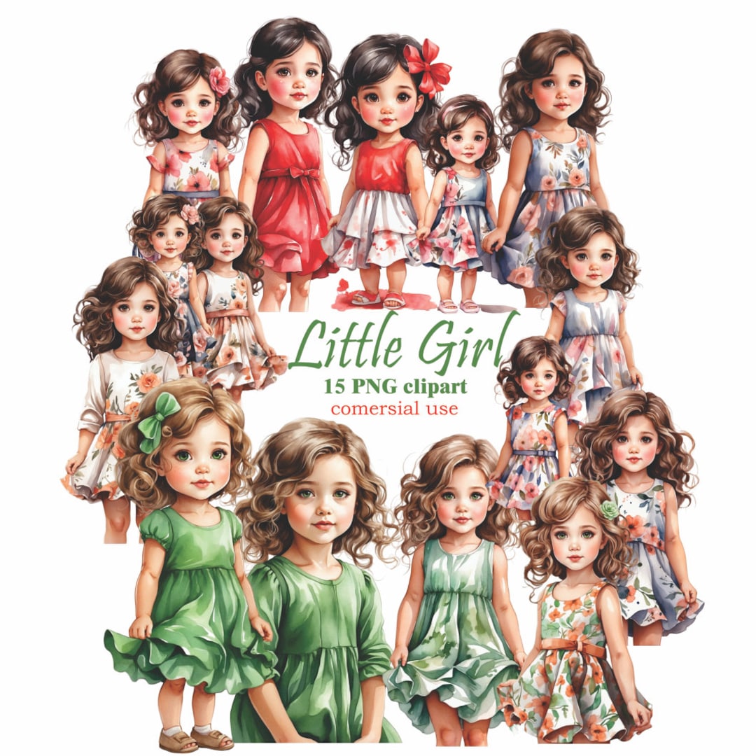 Little Girl Clipart, Little Girls PNG, Little Cute Girls Transparent ...
