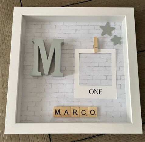 Personalized First Birthday Shadow Box - Etsy