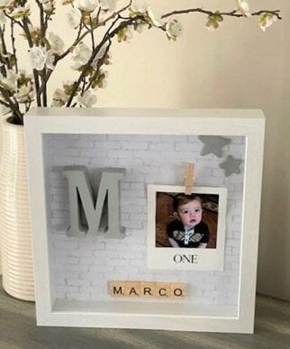 Personalized First Birthday Shadow Box | Etsy