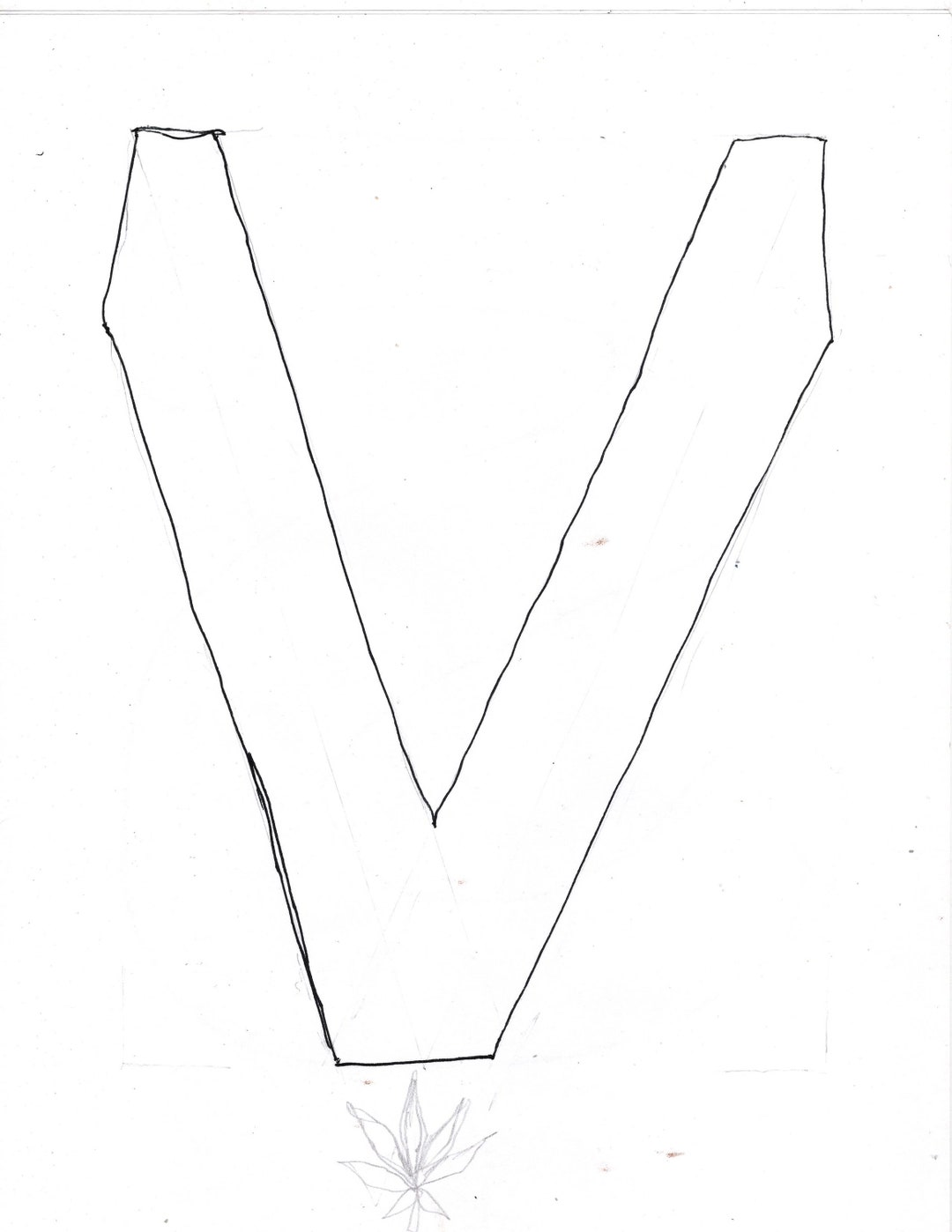 Template--letter V - Etsy