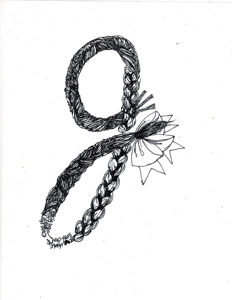 The BRAIDED HAIR ALPHABET - Etsy
