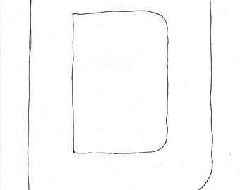 Letter D Template, Alphabet, Upper Class, Instant Printable Digital ...