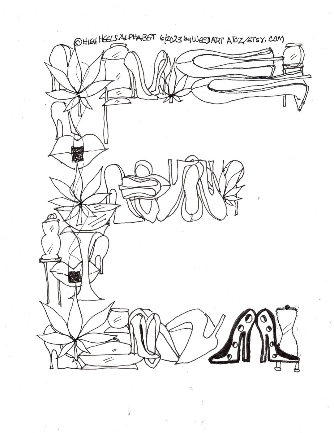 HEELS Alphabet--e - Etsy