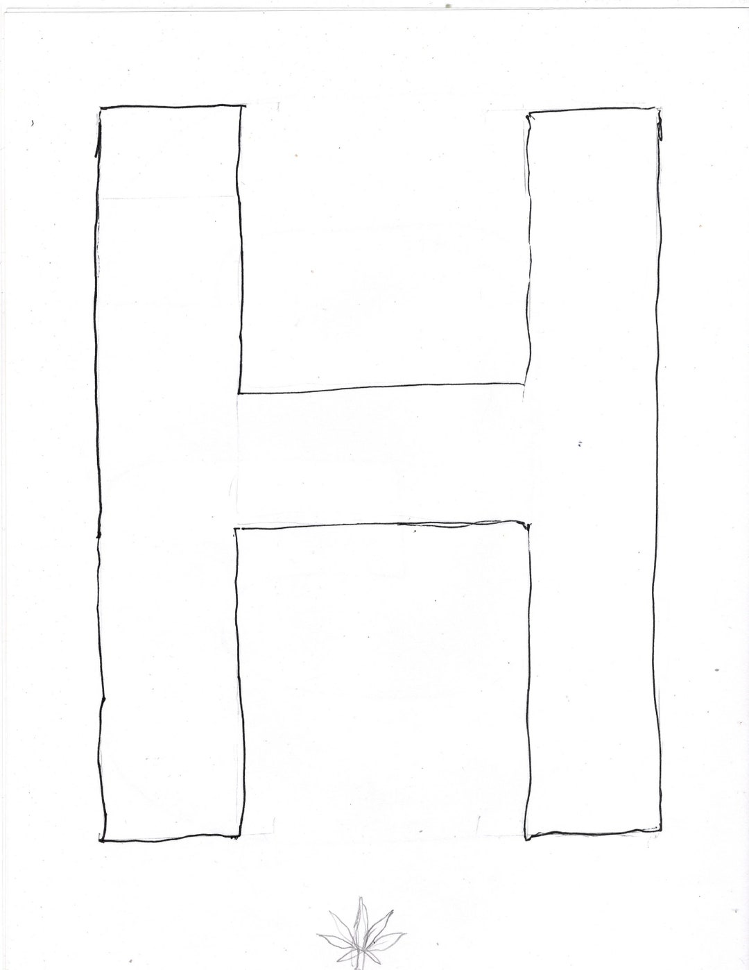 Template--letter H - Etsy