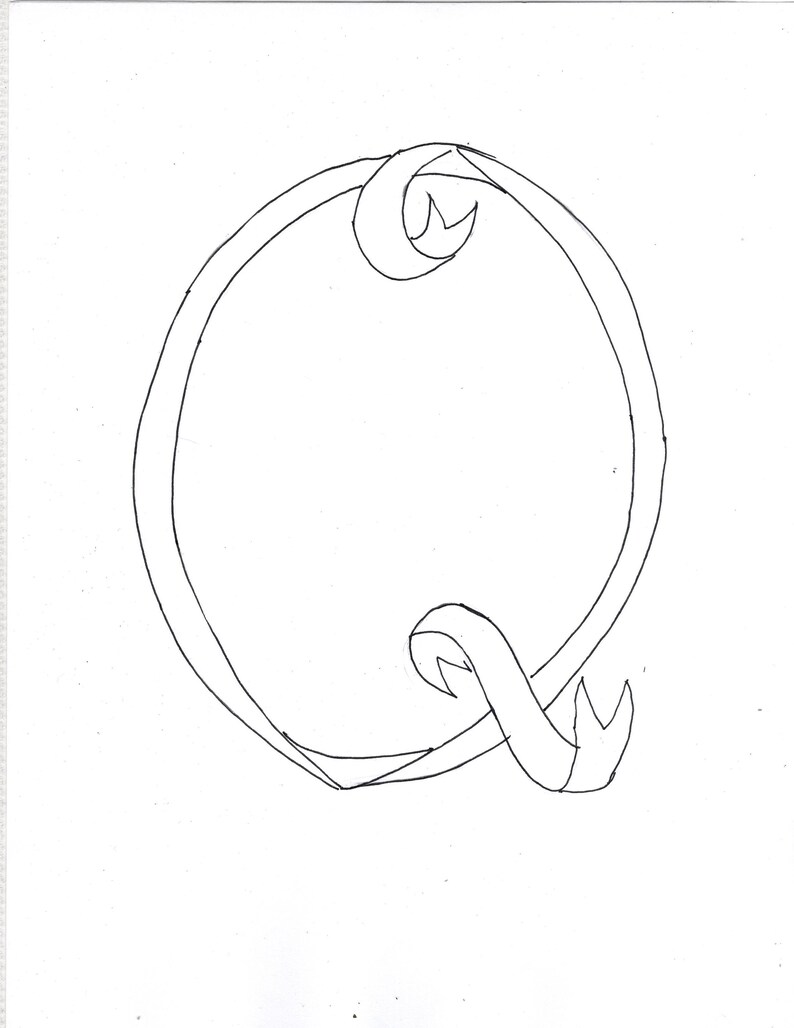 TEMPLATE Cursive---q - Etsy