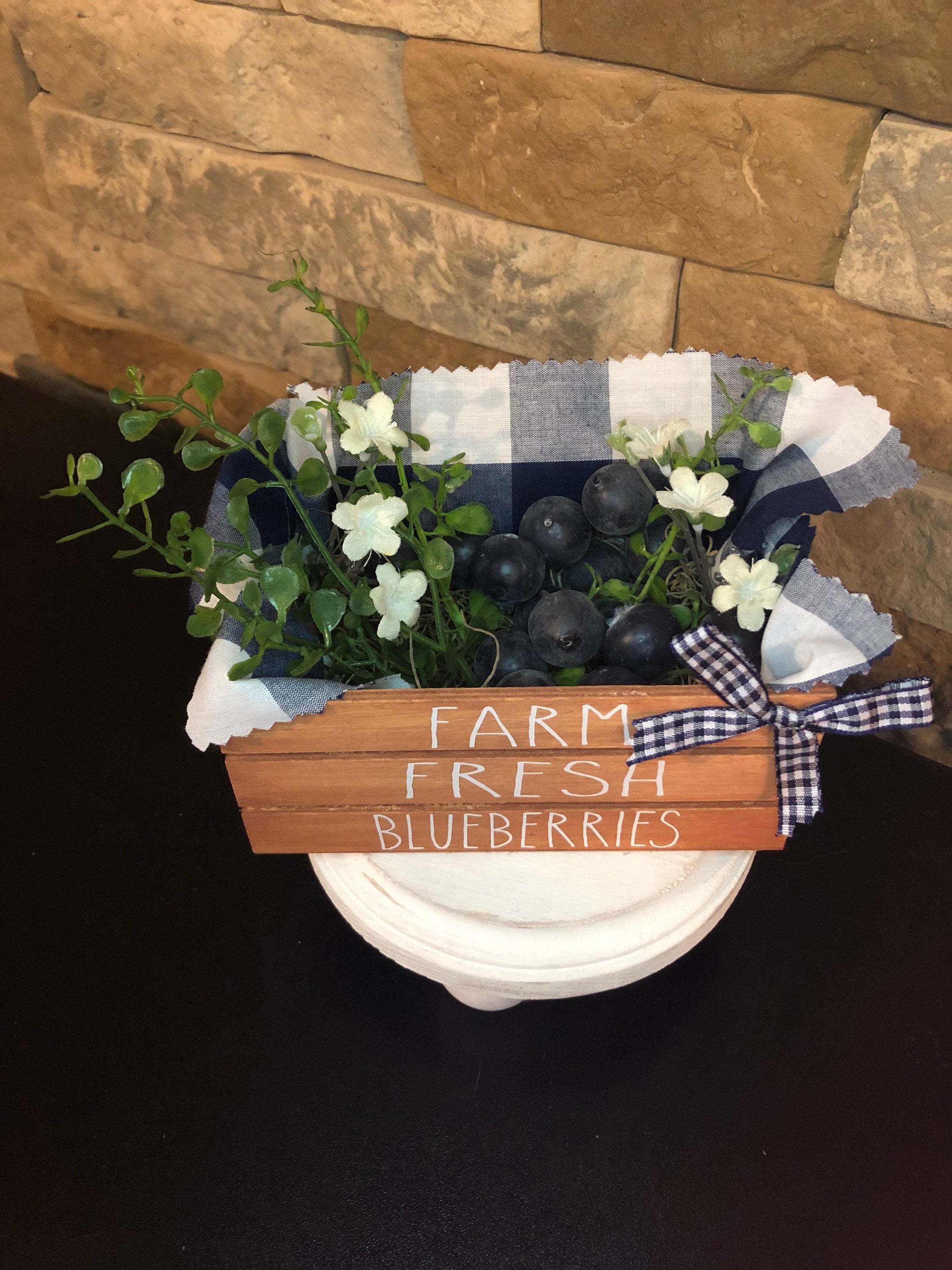 Blueberry Mini Wooden Crate Farm Fresh Blueberries Crate - Etsy