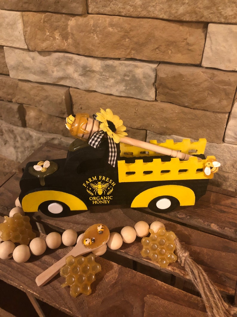 Farm Fresh Organic Honey Bee Truck Bee Truck Bee Decor - Etsy