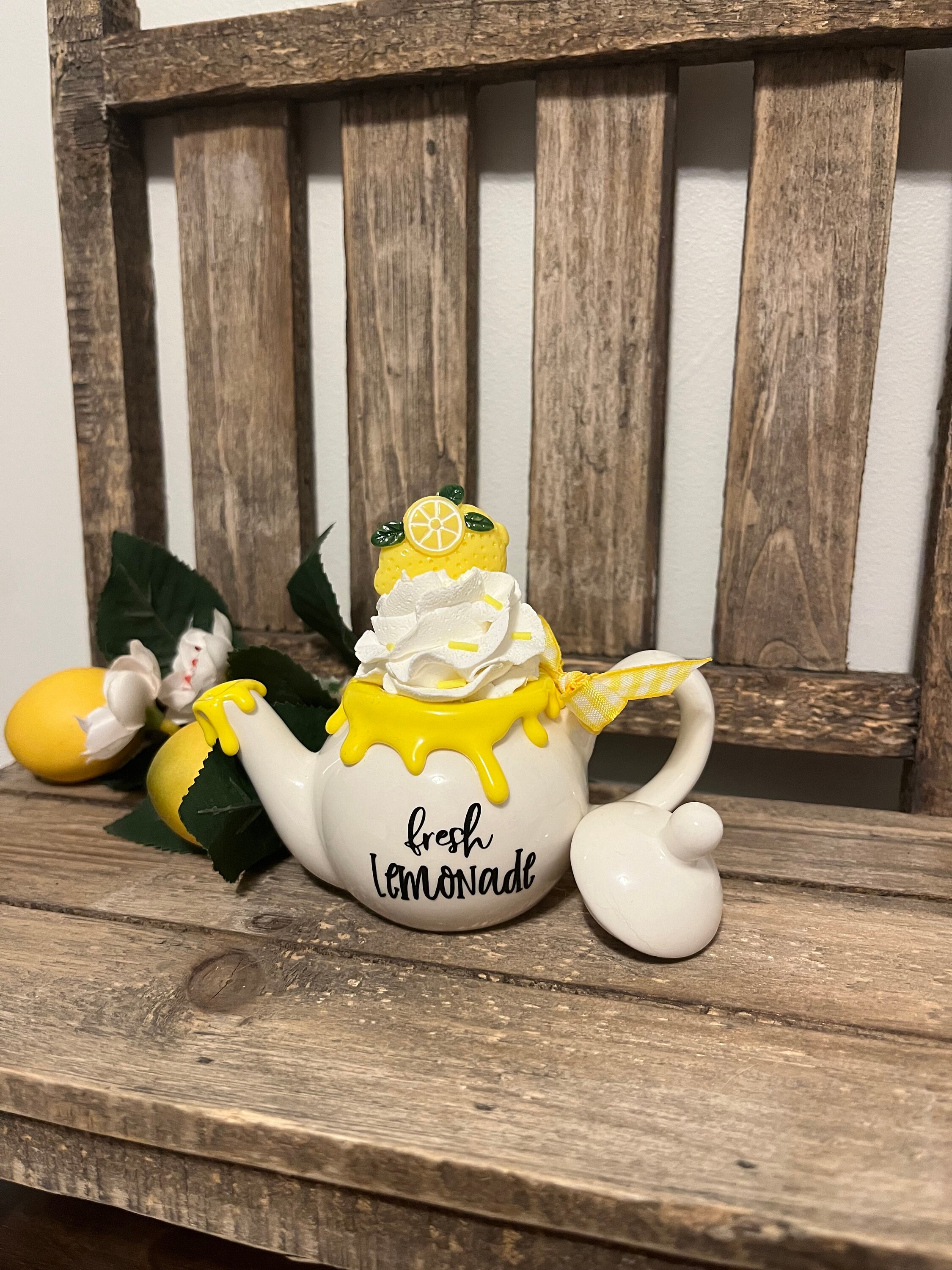 Mini Teapot Teapot Decor Lemon Lemon Decor Lemon Teapot - Etsy