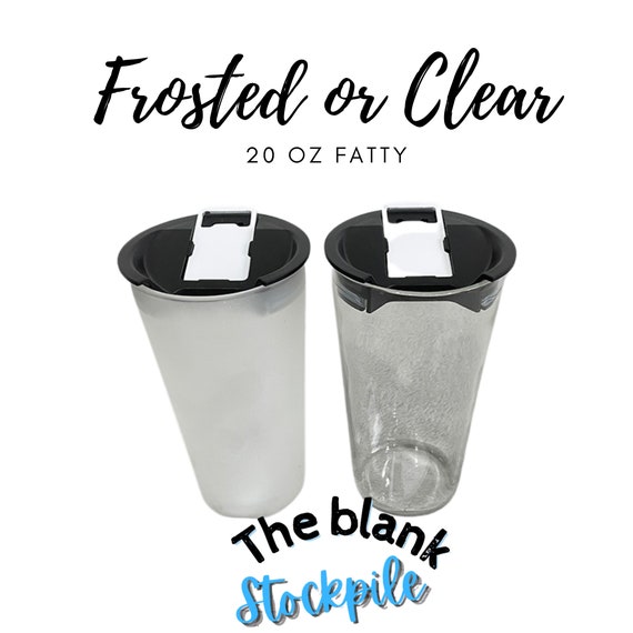 Sublimation Glass Pint Tumbler With Plastic Lid 20 Oz CLEAR - Etsy