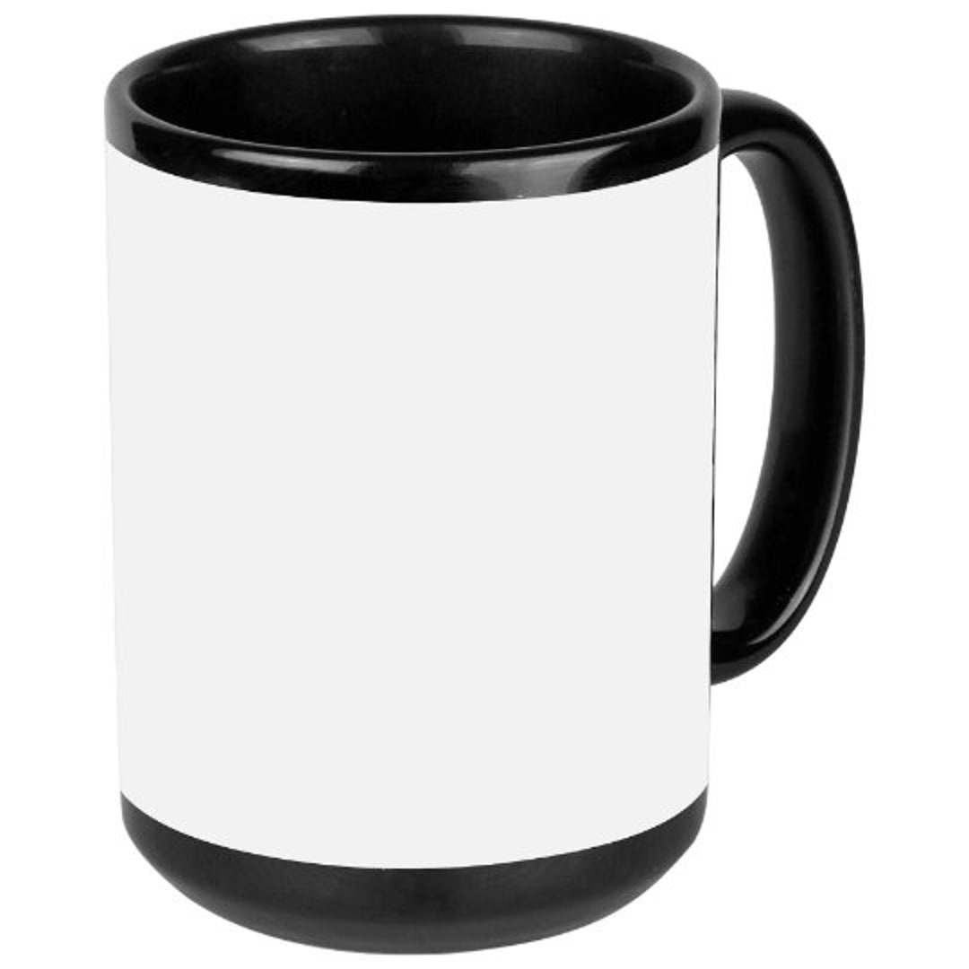 15 Oz. Black/white Sublimatable Ceramic Banner Mug - Etsy