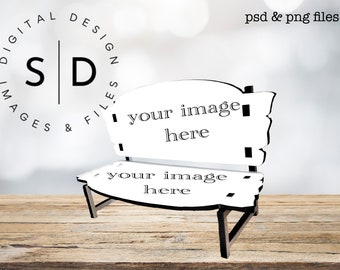 Dye Sublimation Memorial Mini Bench Mockup Add Your Own - Etsy