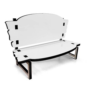 Mini Sitting Bench Photo Stand sublimation Wood Blank Memorial Gift ...
