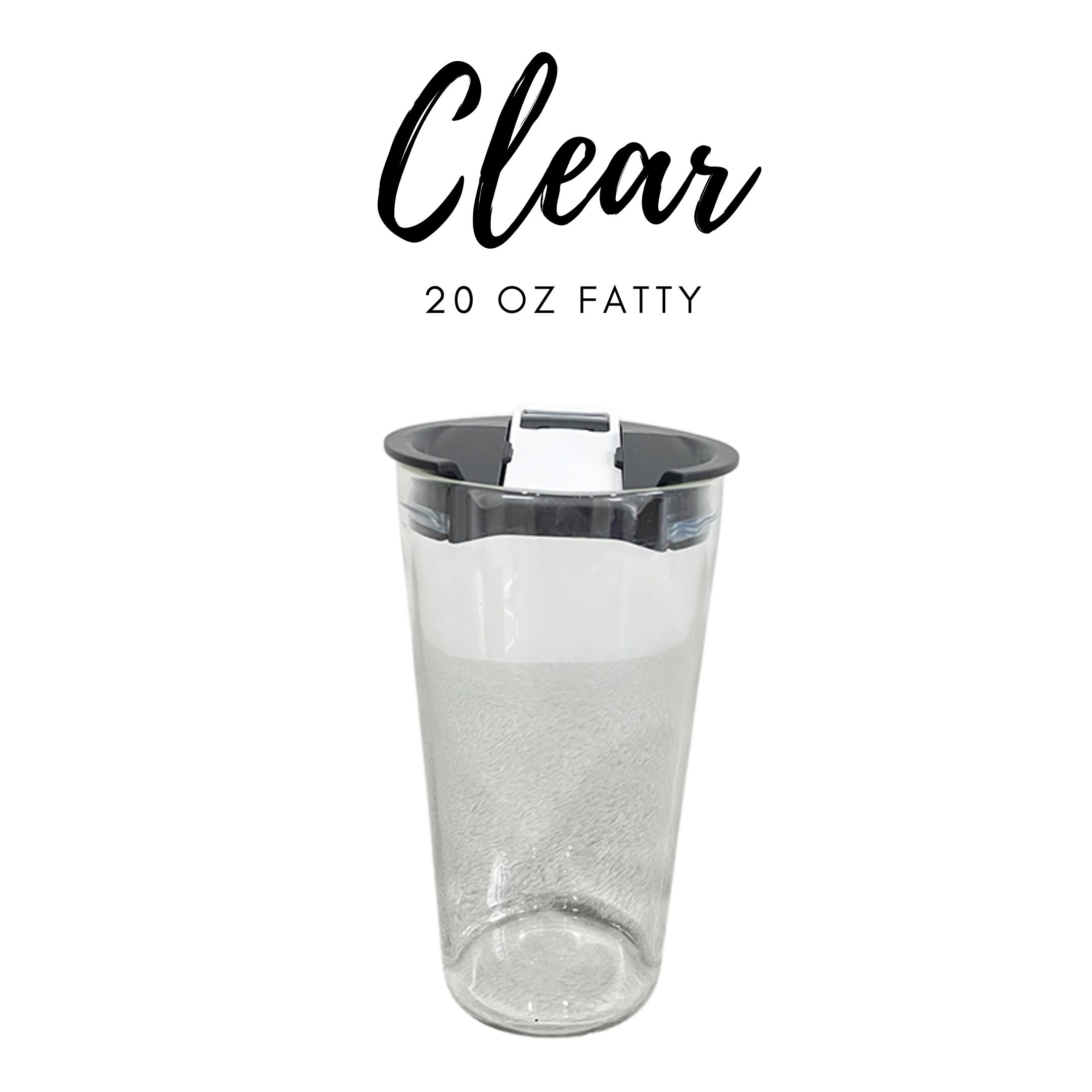 Sublimation Glass Pint Tumbler With Plastic Lid 20 Oz CLEAR - Etsy
