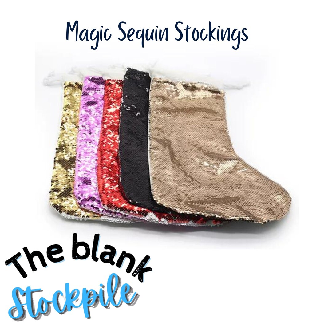Magic Sequin Sublimation Christmas Stocking Stockings for - Etsy