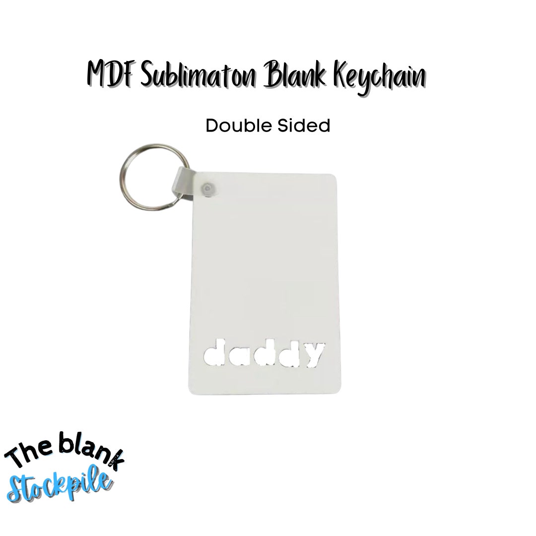 Daddy Rectangle Laser Cut MDF Photo Sublimation Keychains - Etsy