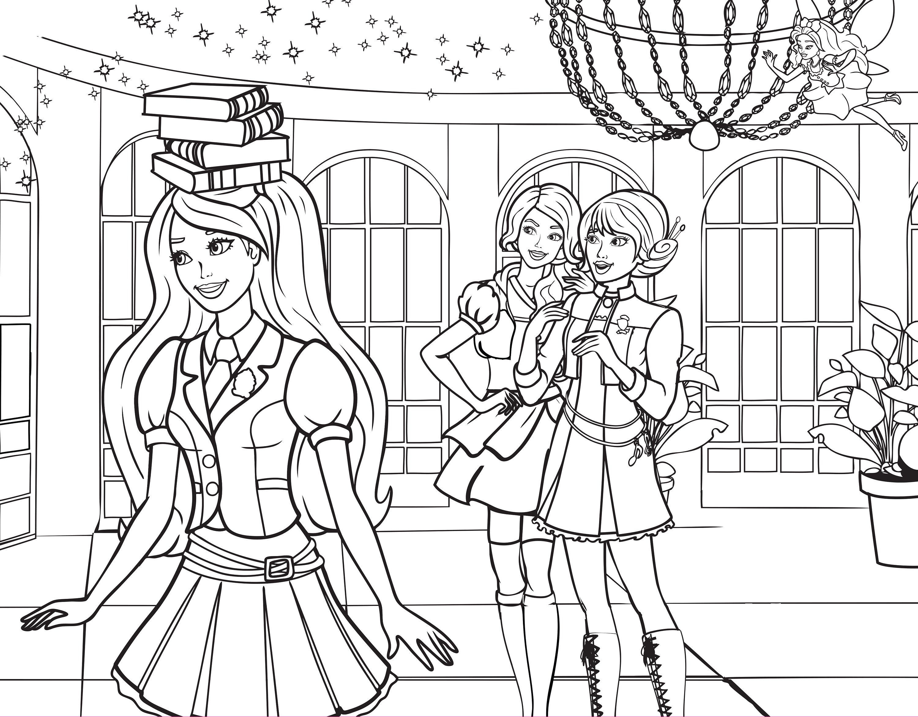 Barbie Educational Coloring Pages