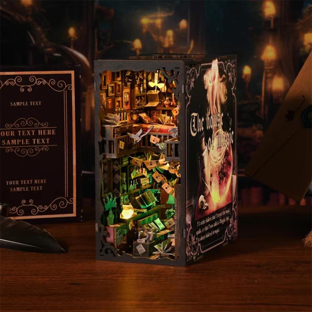 DIY Book Nook Kit: 3D Wooden Puzzle With LED Lights - Etsy