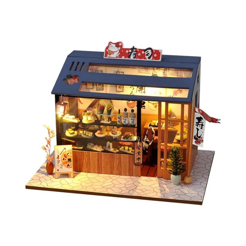 DIY Miniature Japanese Sushi Restaurant Dollhouse Kit - Etsy