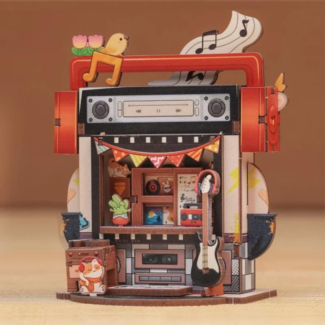 DIY Miniature Book Nook Kits Music Store Toy Store Newsstand 3D Wooden ...