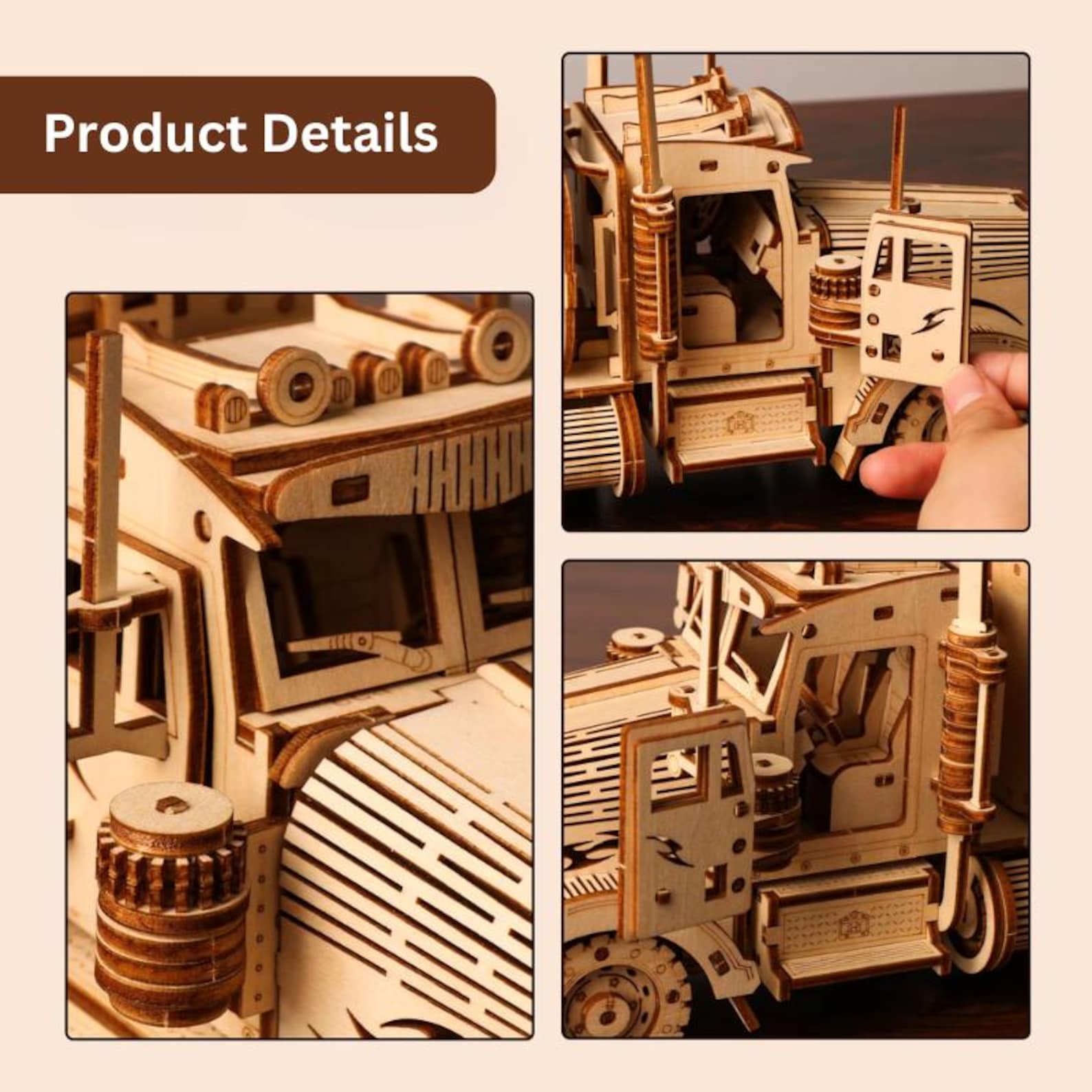 3D Wooden Puzzle Tank Truck: DIY Mechanical Model Kit - Etsy