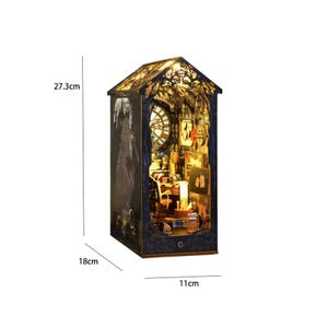 Book Nook Kit DIY Cozy Gift Book Shelf Insert Miniature DIY Bookends ...