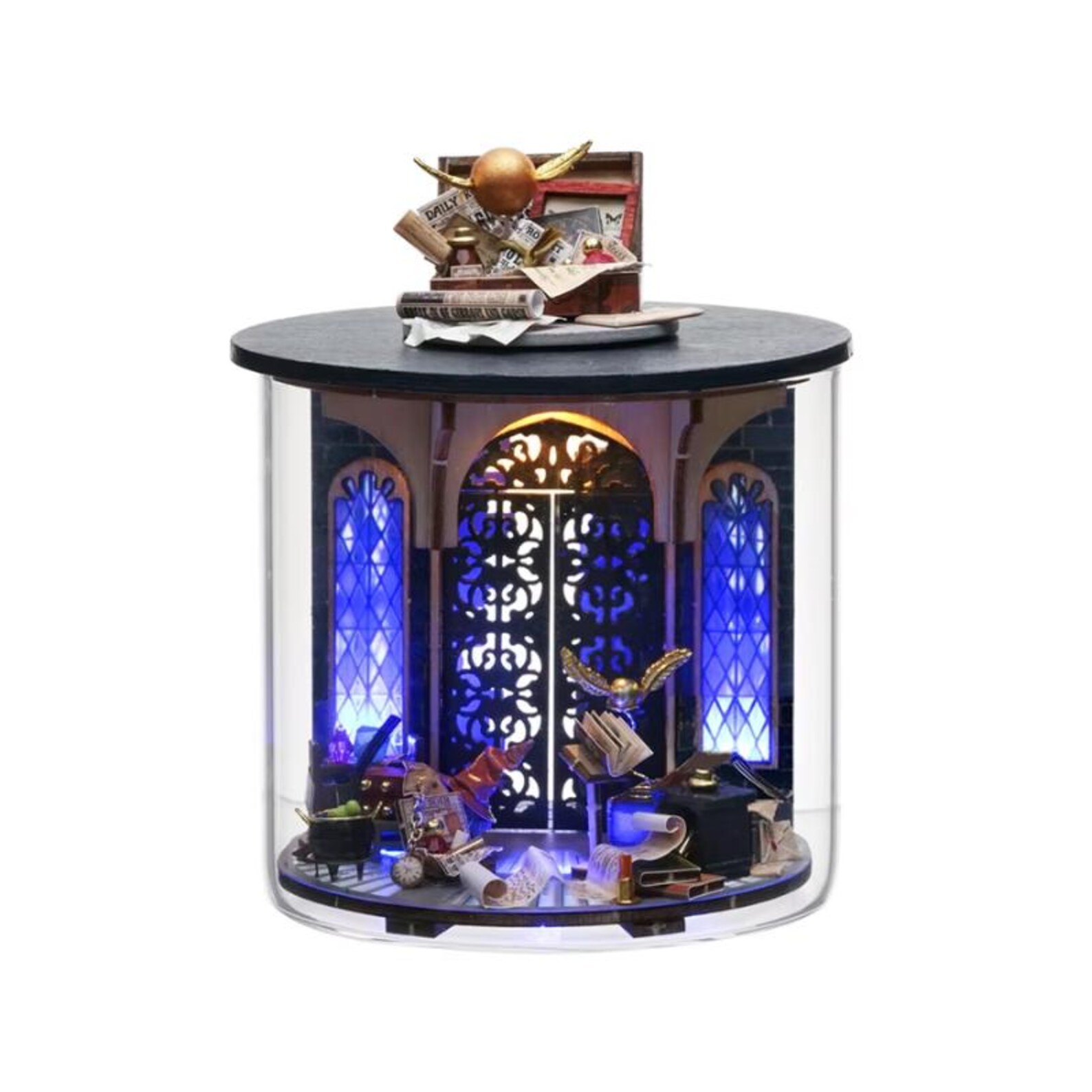 DIY LED Miniature Dollhouse Dome 3D Wooden Puzzle Magic Theme Wooden ...