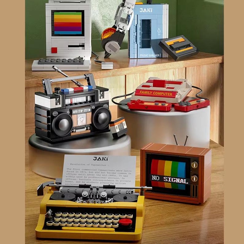 Retro Building Block Kit: DIY Nostalgic Tech Designs - Etsy