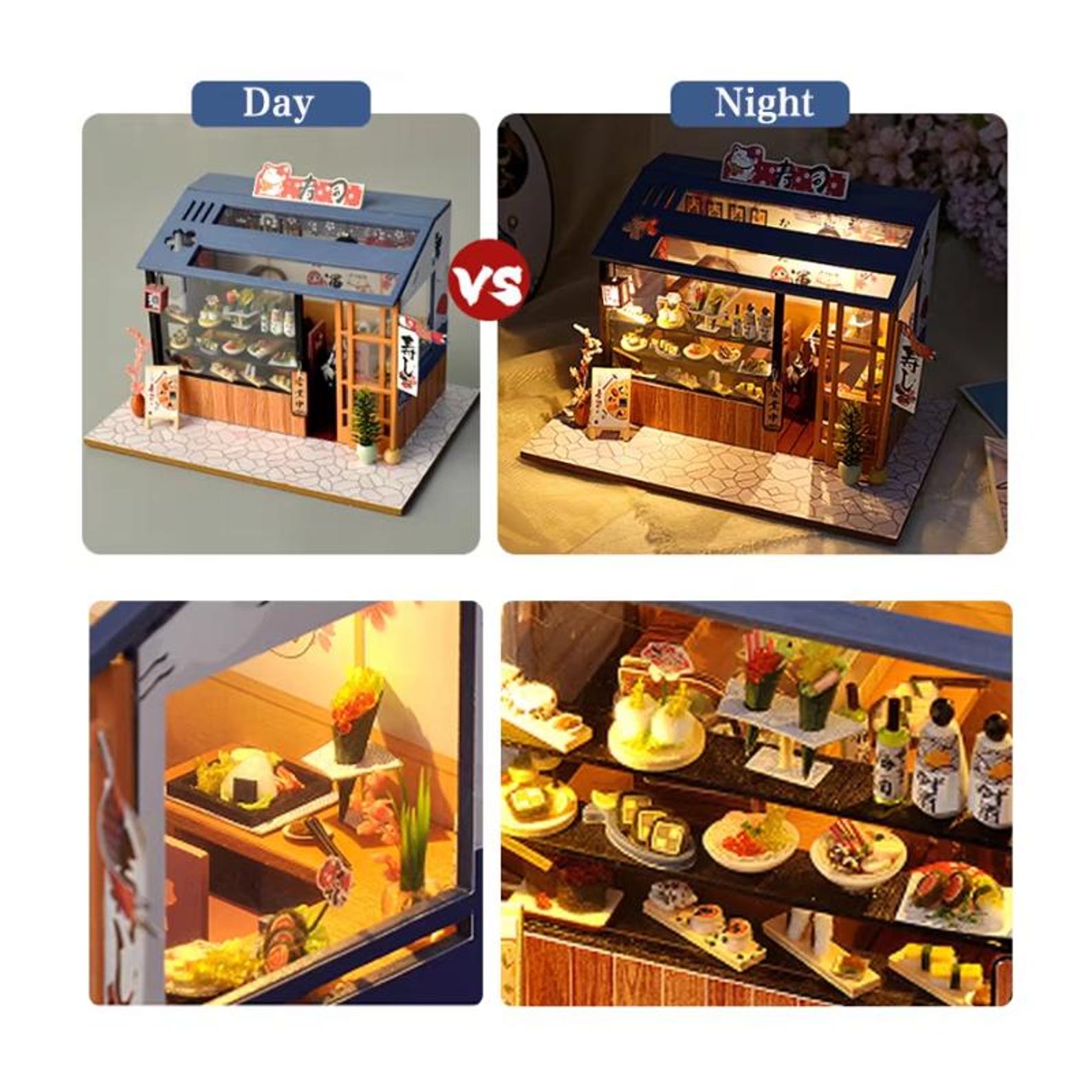 DIY Miniature Japanese Sushi Restaurant Dollhouse Kit - Etsy