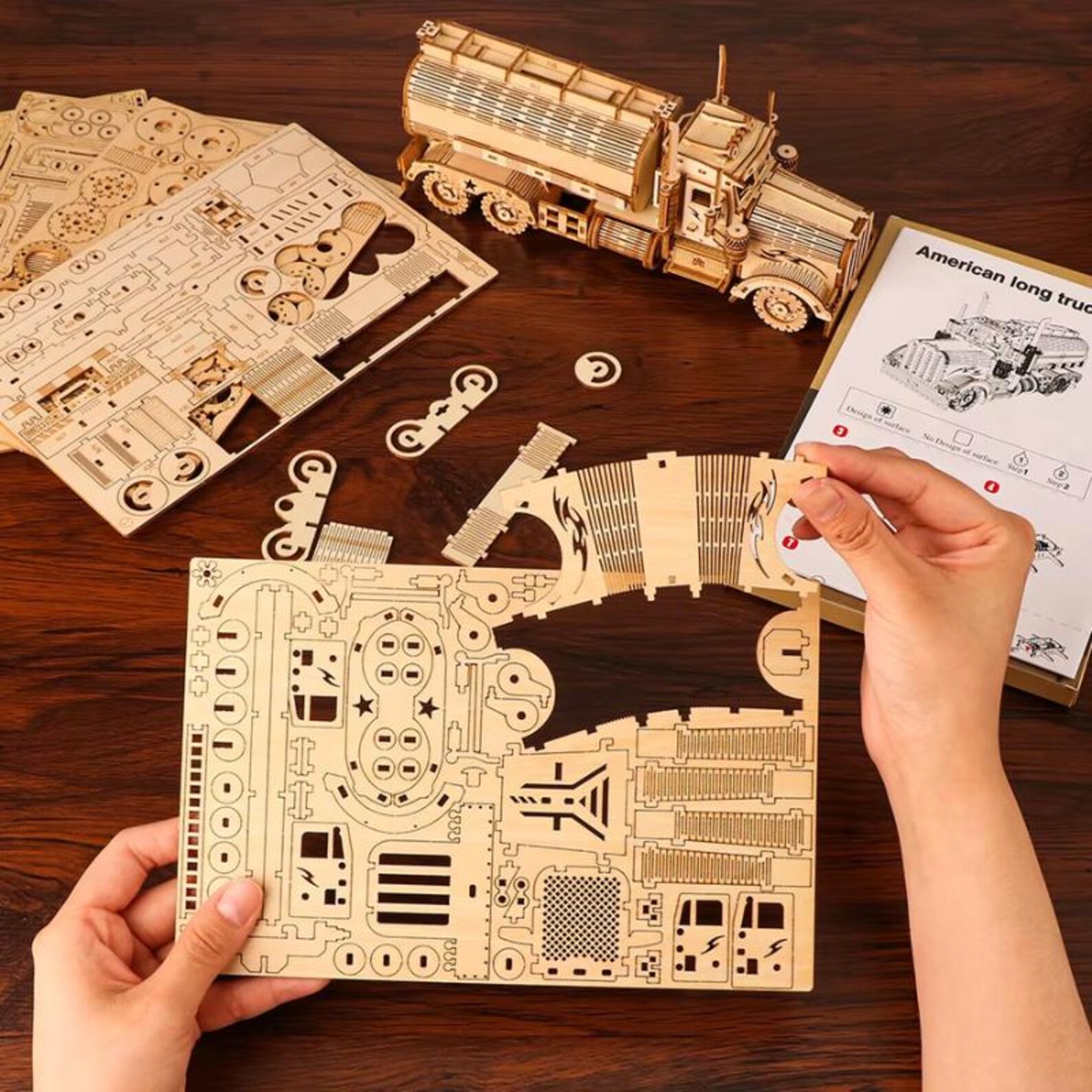 3D Wooden Puzzle Tank Truck: DIY Mechanical Model Kit - Etsy