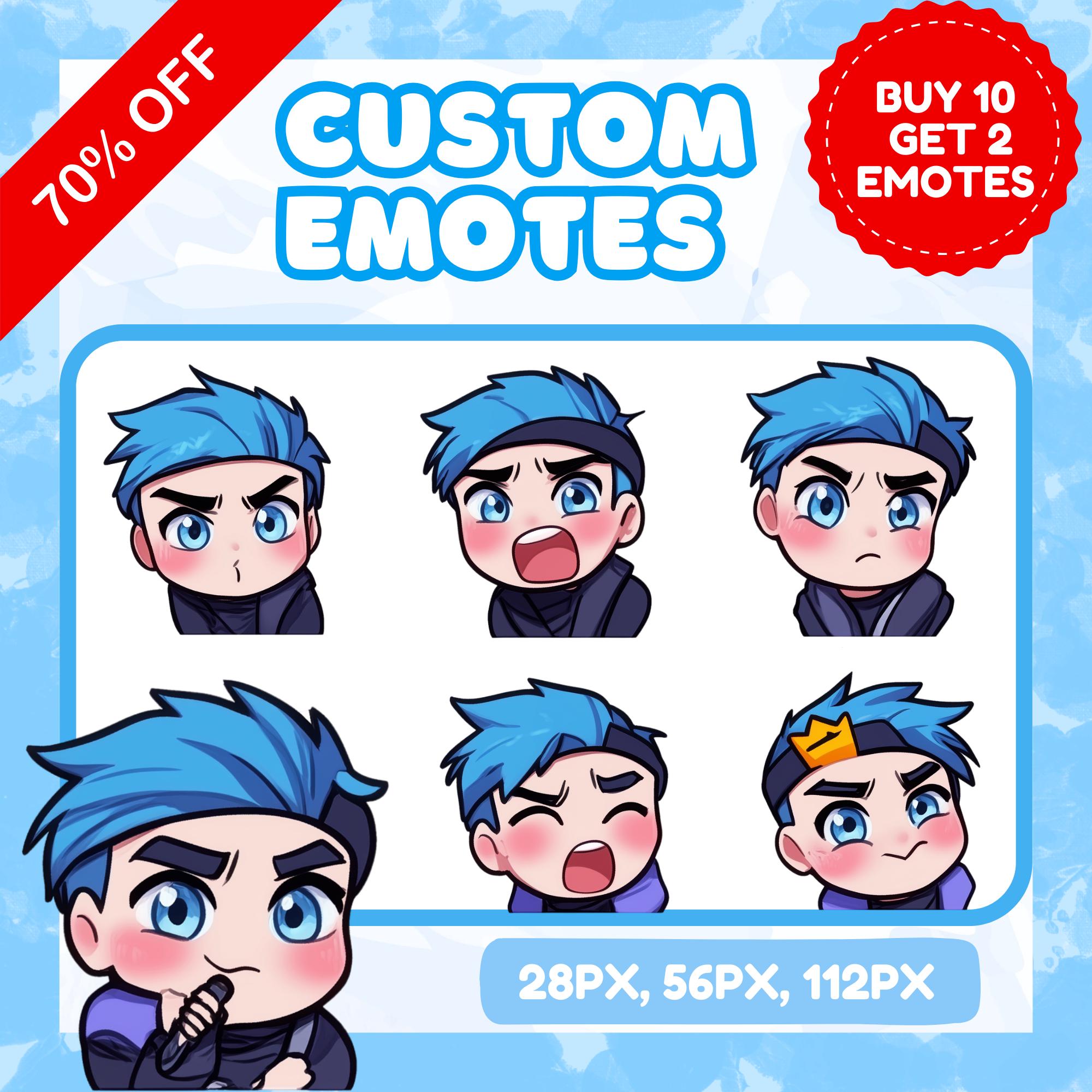 Custom Twitch Emotes, Animated Emotes, Vtuber Emotes, Kick Emotes, Sub ...