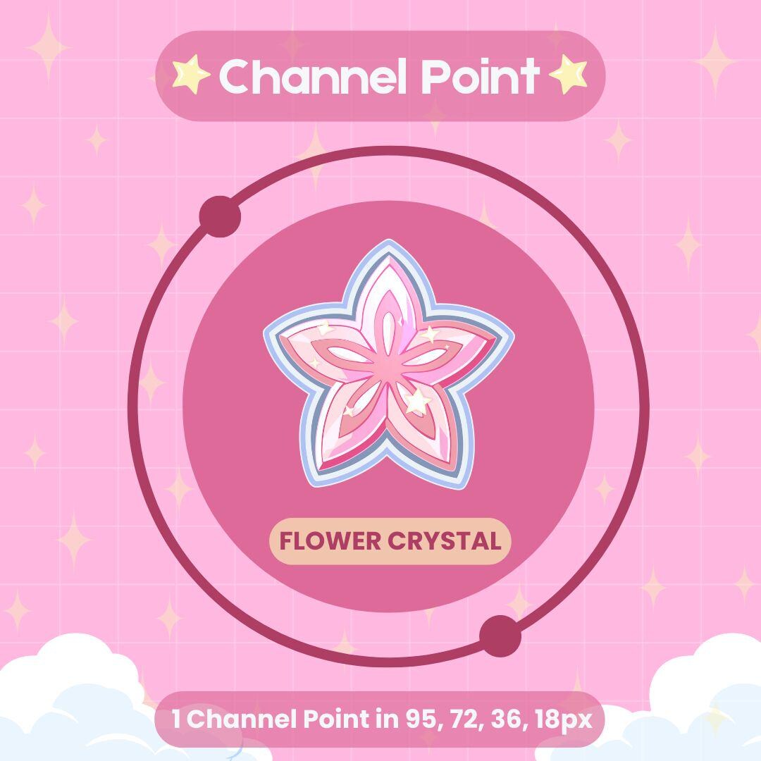 Crystal Flower Channel Point for Twitch, Twitch Channel Point, Channel ...
