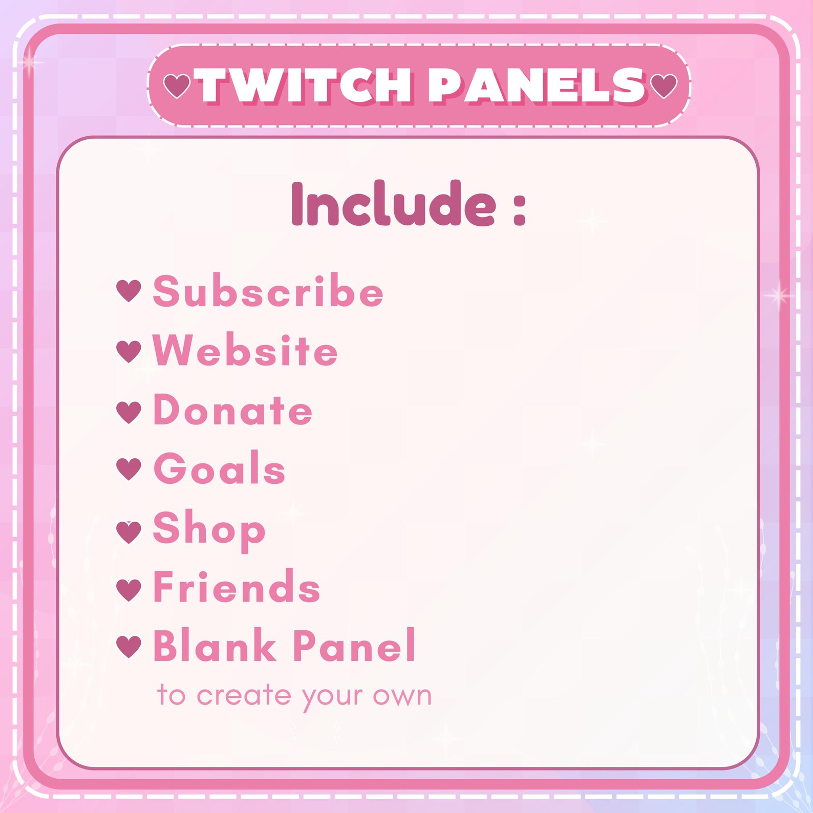Twitch Panels - Chibi Cat Girl Panels, Twitch Panel Pack, Kawaii Twitch ...