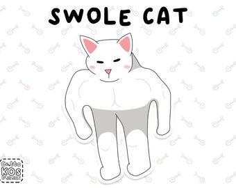 Debating Cat Meme Tiktok Viral Meme, Handmade Sticker, Waterproof ...