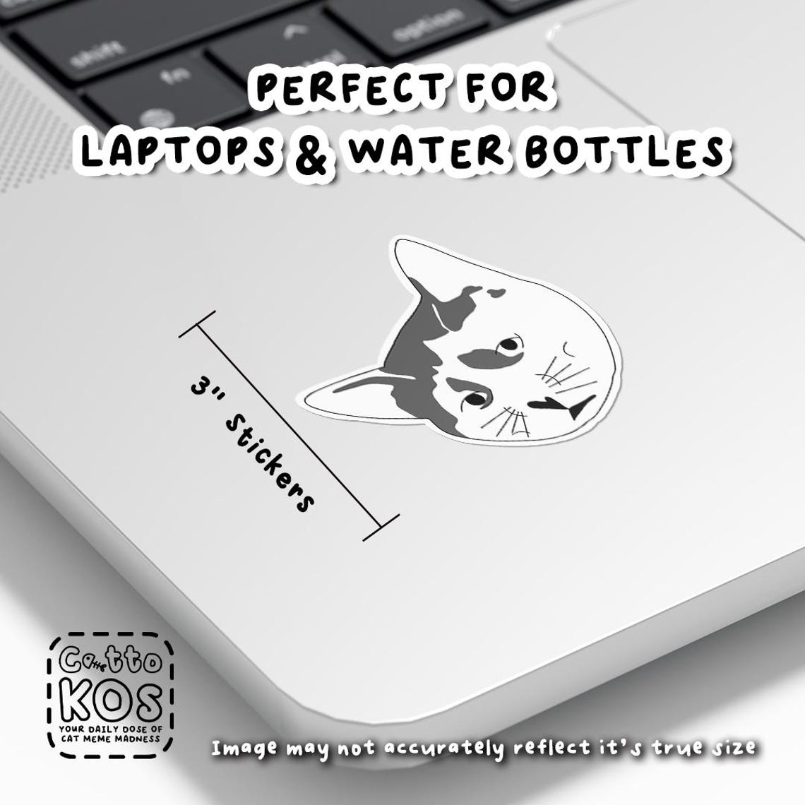 Pathetic Cat Meme Tiktok Viral Meme, Handmade Sticker, Waterproof ...