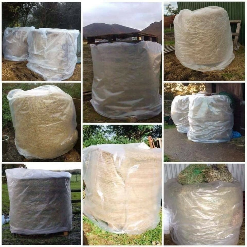 Recycled Plastic Waterproof Horse Hay Big Bale Cover Bag 4FT 5FT Extra ...