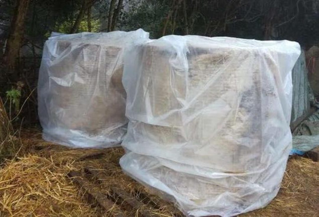 Recycled Plastic Waterproof Horse Hay Bale Cover 5FT Extra Large Extra ...