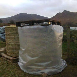 Recycled Plastic Waterproof Horse Hay Big Bale Cover Bag 4FT 5FT Extra ...